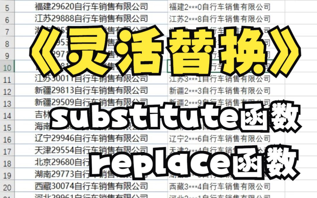 灵活替换更改数据文本,2个函数各有千秋substitute和replace区别应用