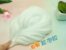 自制简单的无硼砂起泡胶，都是家里面常见材料，可起泡4倍大