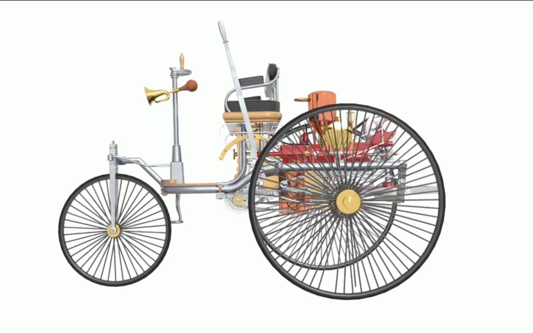 世界上第一辆汽车的结构原理,看懂你也能造一台汽车!