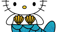 怎样画凯蒂猫美人鱼绘画Hello Kitty猫咪简笔画宝宝学画画可爱小猫 ...