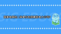 国家电网公司的二级单位有哪些?
