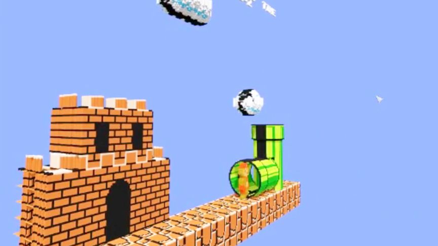 国外大神利用超级马里奥全部代码重置游戏 可以自由的移动视角