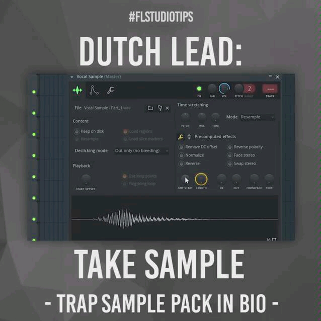 FLSTUDIO小技巧:如何利用人声采样制作一个有趣的Lead音色