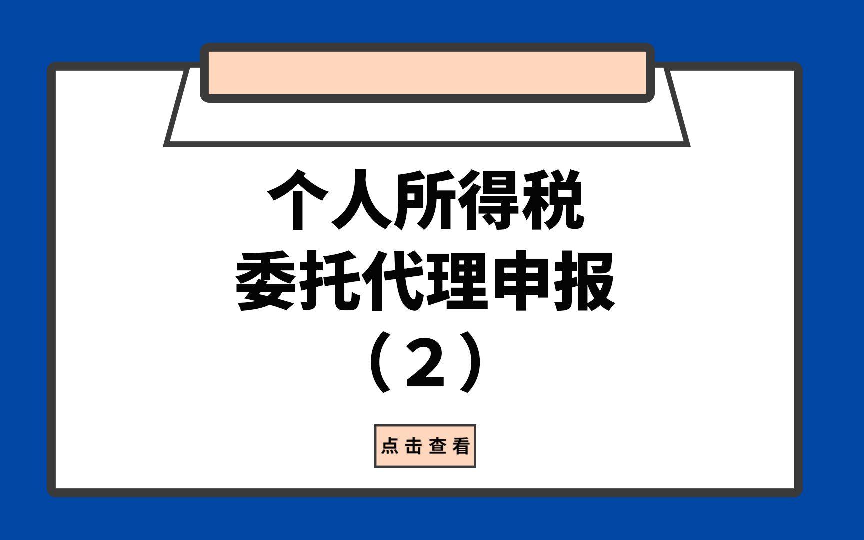 个人所得税委托代理申报(1)