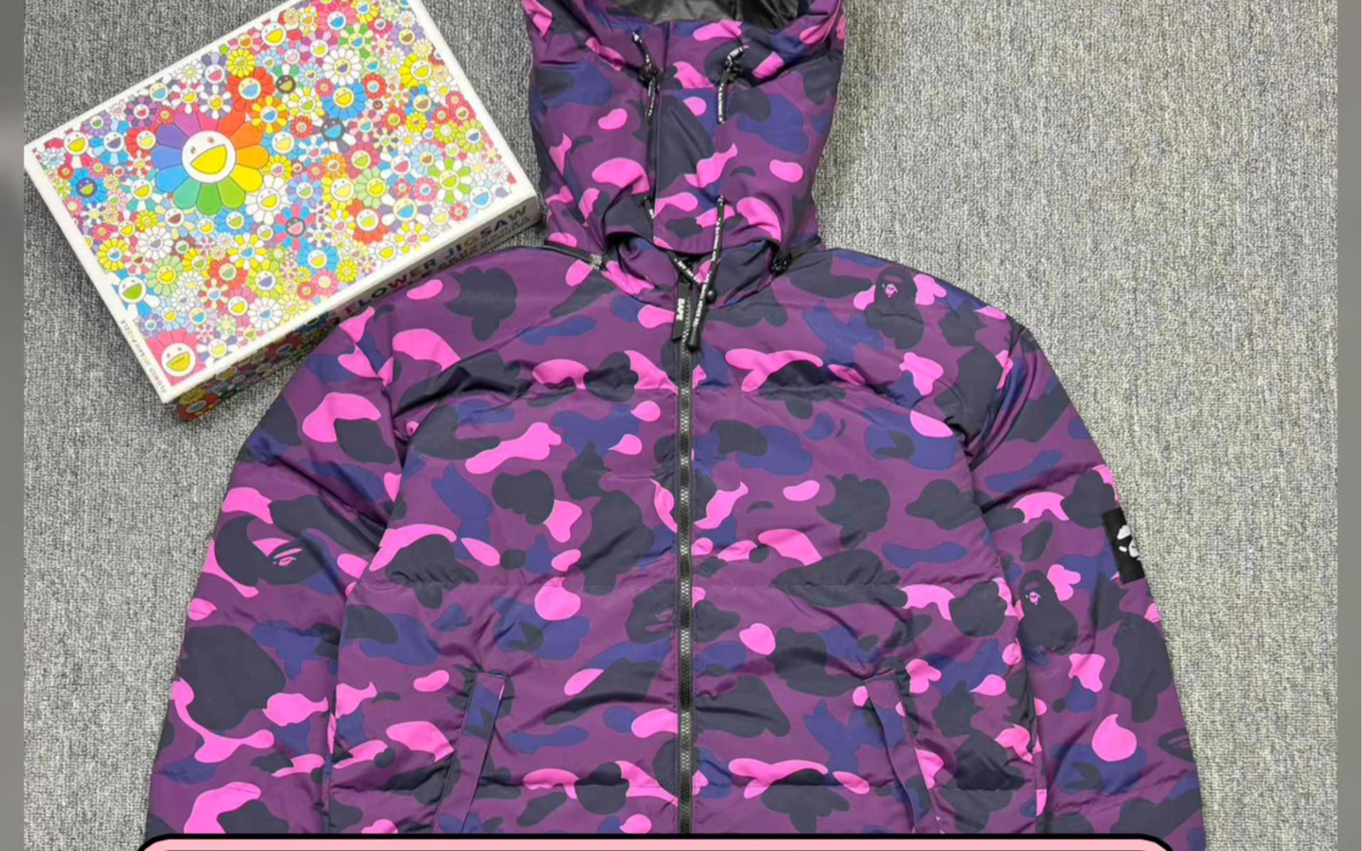正品BAPE FW22 Color Camo Relaxed Fit DownJacket 迷彩印花拉链...