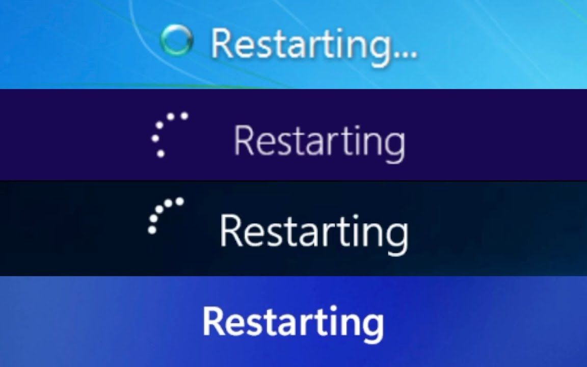 微软Windows操作系统重启界面演变(8-11)