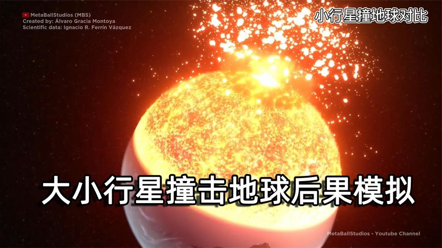 不同体型的小行星撞击地球会怎样?3D动画演示告诉你