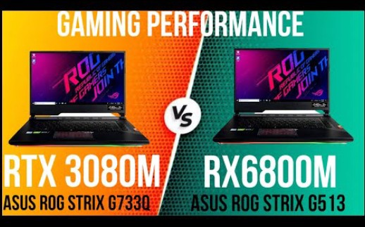 RTX3080 vs RX6800M 华硕ROGn卡a卡两版本对比