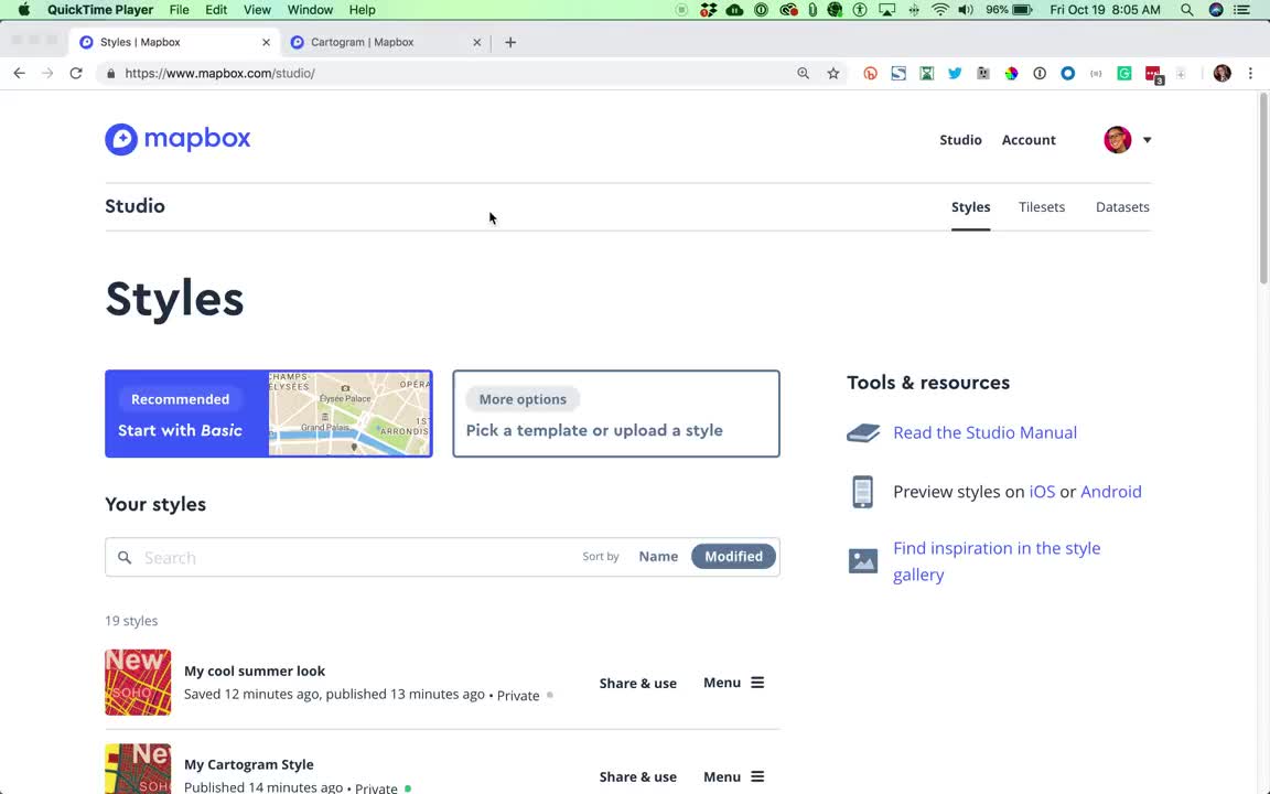 如何使用 Mapbox Studio 模版创建自定义地图?