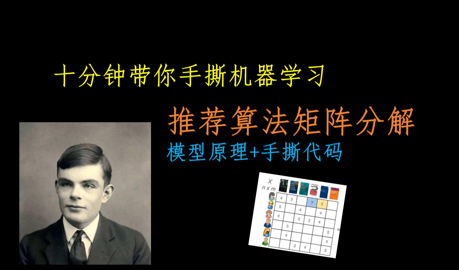 推荐算法一:矩阵分解算法,十分钟带你手撕矩阵分解SVD算法!真的很...