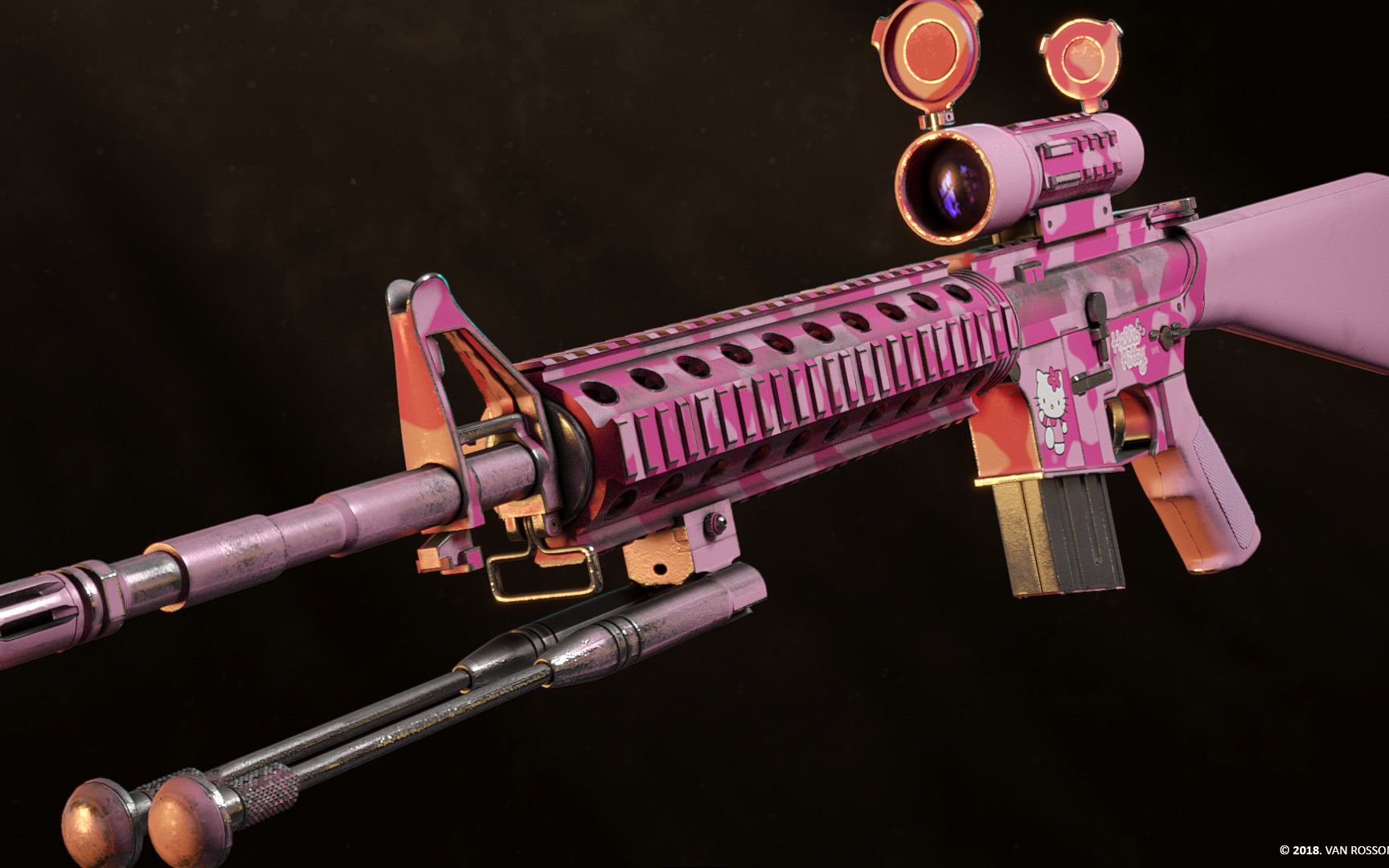 【3dmax枪械建模】这才是猛男该配的枪,次世代枪械建模全流程!布线/...