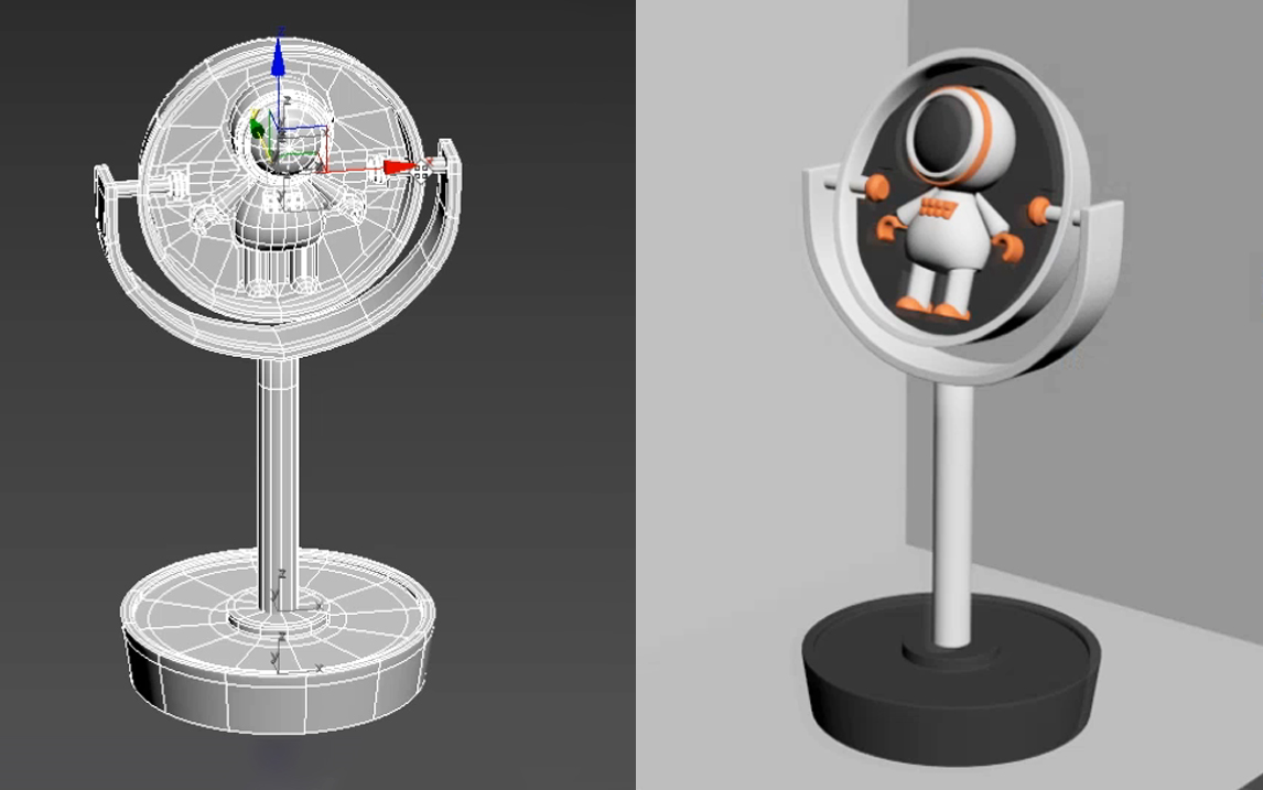 【3DMAX道具建模】从拉box开始教你制作Q版宇航员手办,零基础...