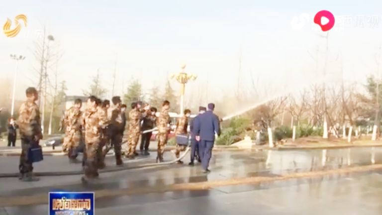 山东省委党校会同应急管理厅,举行消防演练,增强干部处置能力
