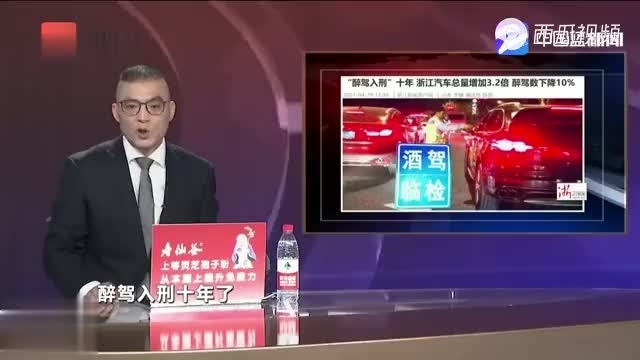 醉驾入刑十年 浙江醉驾数下降10%