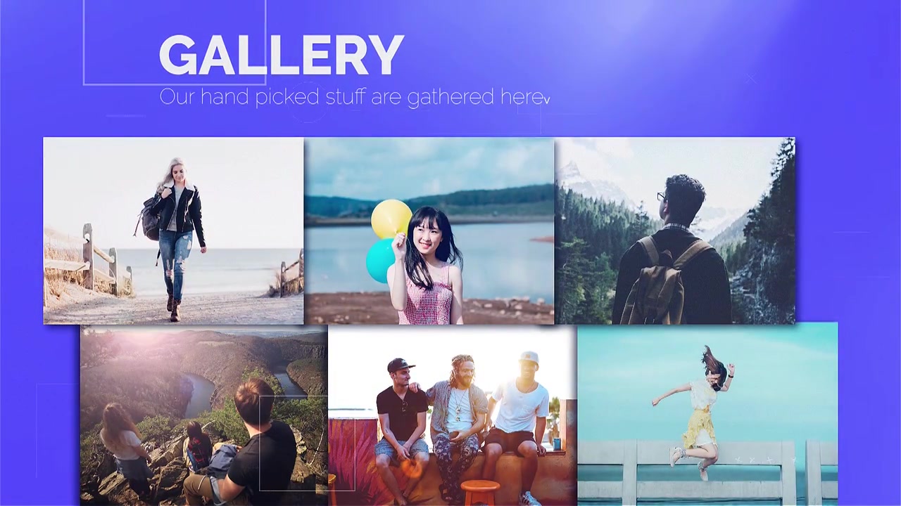 【Pr素材】Pr模板 简约的组合显示 1分钟21秒