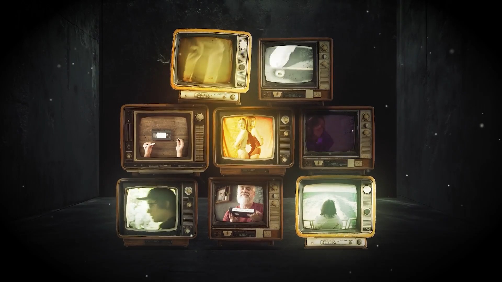 【FCPX插件】复古昏黄黑暗房间电视纪录片回忆场景动画