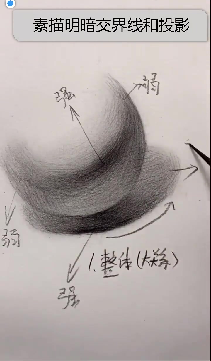 教你如何画素描几何体的明暗交界线和投影