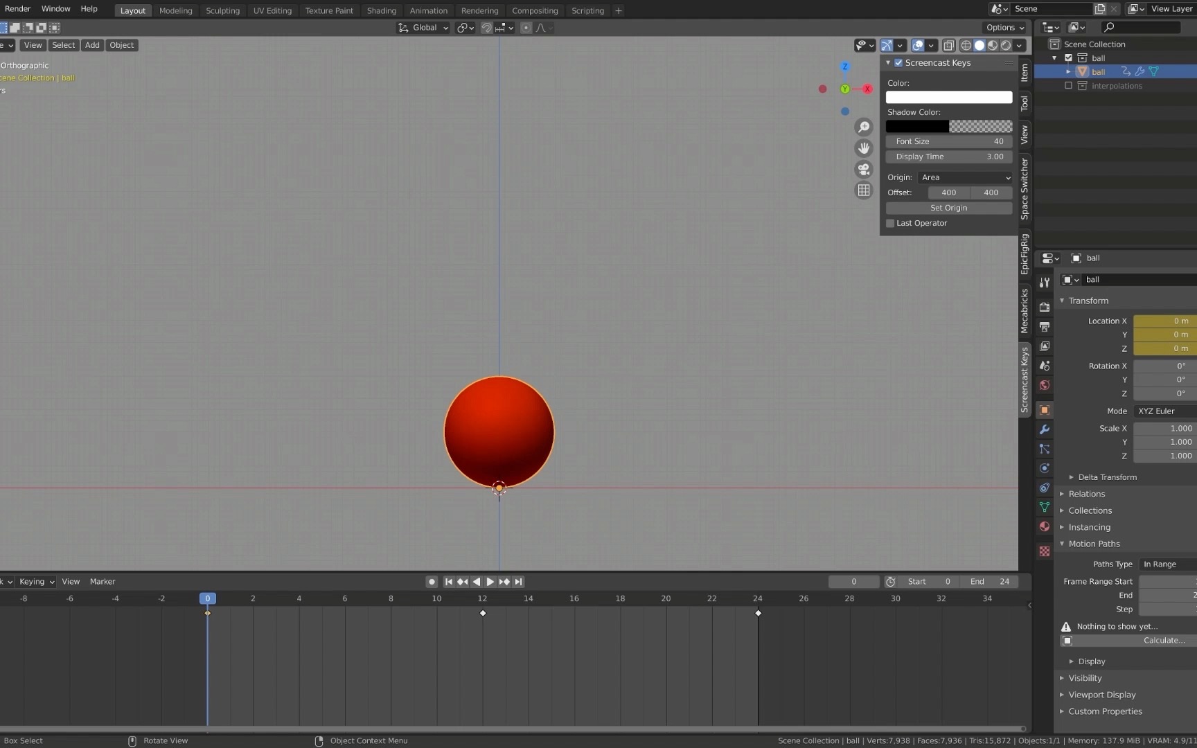 人工翻译 普通话配音 | Blender教程--动画大师02-05 插值是什么?