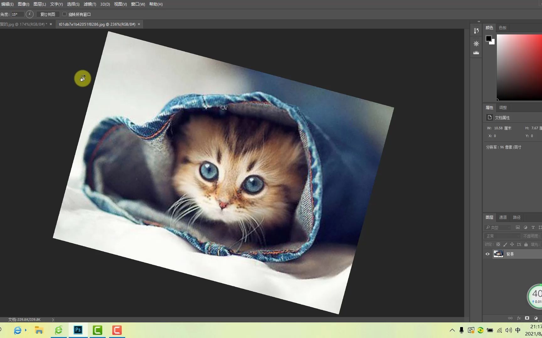 【PS教程】第九集PS的旋转视图工具的使用