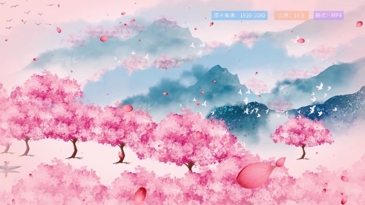 ...古风舞蹈《念霜华》演出LED背景视频素材 古典舞晚会舞台大屏幕背景