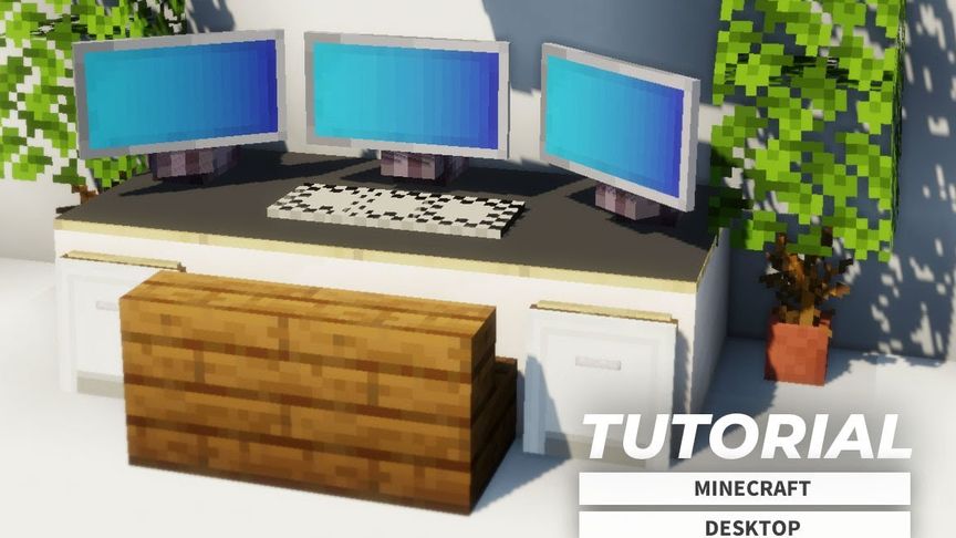 【我的世界教程】无 MOD 制作电脑桌!
