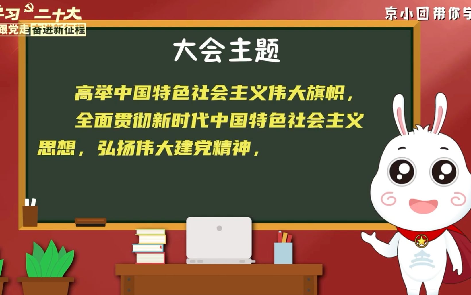 京小团带你学党的二十大报告,“大会主题”是什么?
