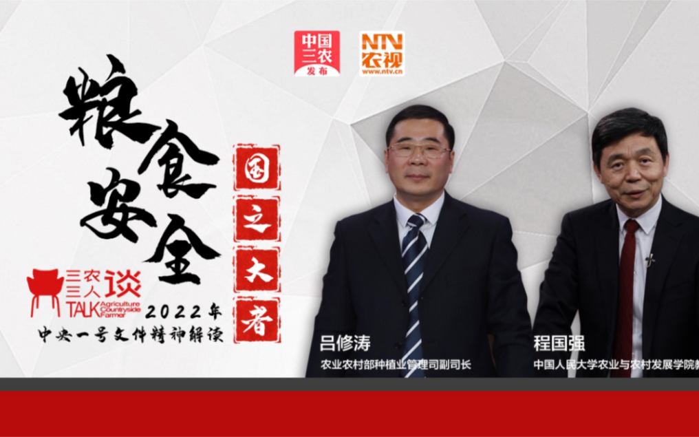 【三农三人谈】粮食安全 国之大者