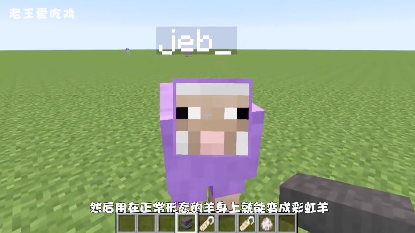我的世界:MC中彩虹羊是被染了颜色?玩家:不过是用了改名卡命名