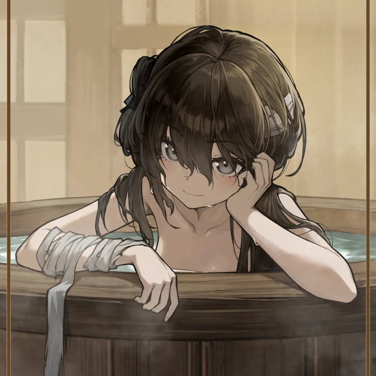 黑色彩色玻璃心 