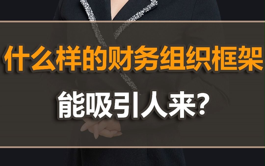 什么样的财务组织框架能吸引能人来?