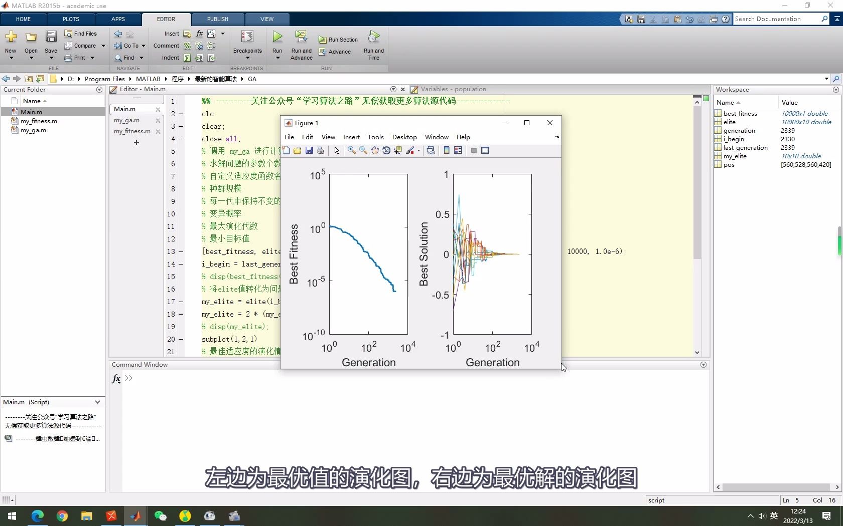 遗传算法(GA)流程及MATLAB代码演示