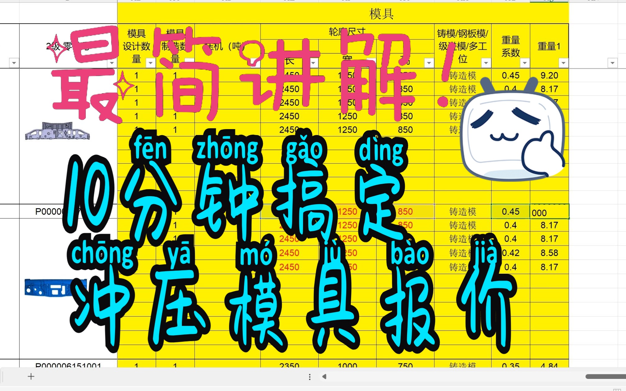 汽车覆盖件冲压模具报价详解