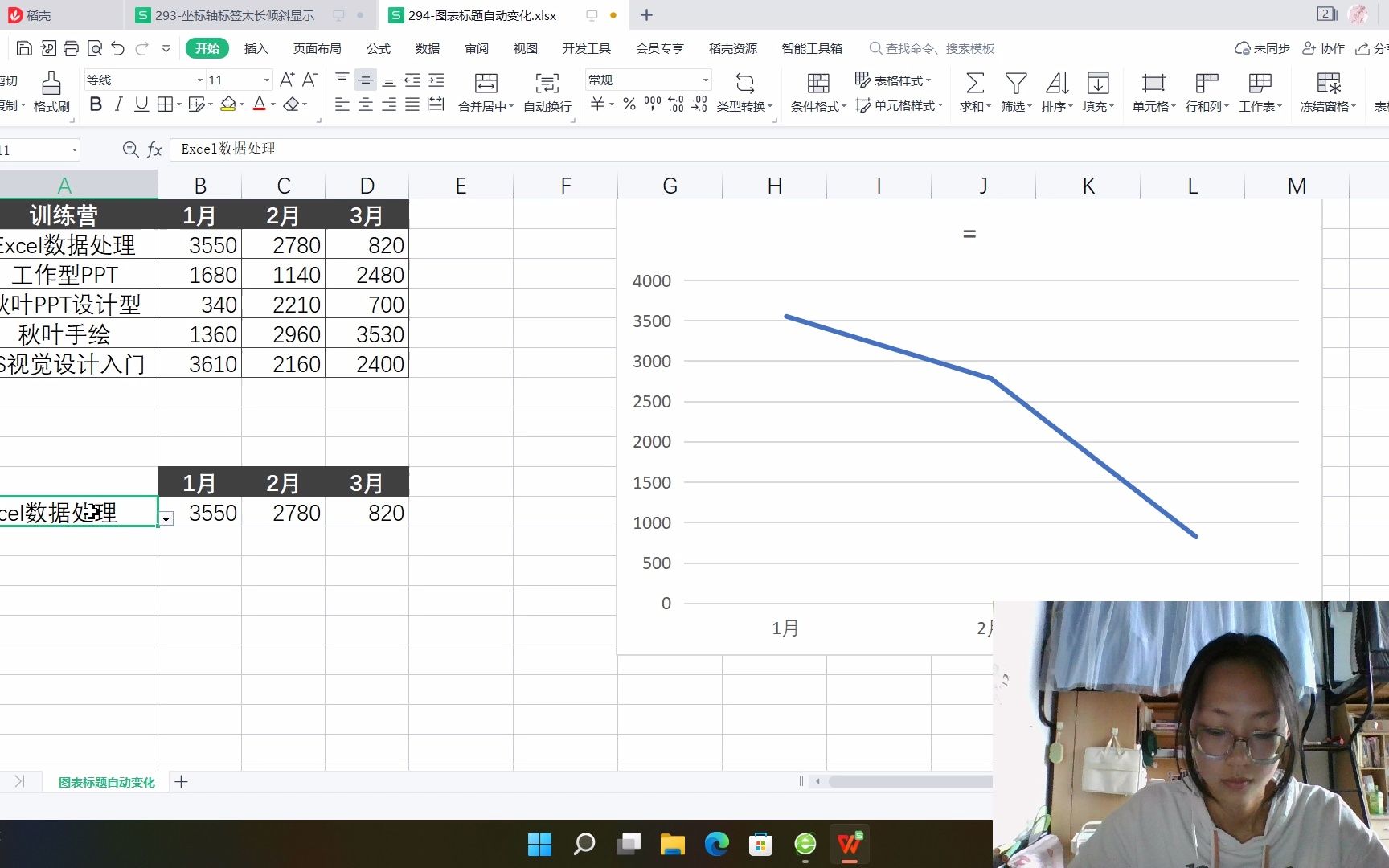 NO.294图表标题自动变化