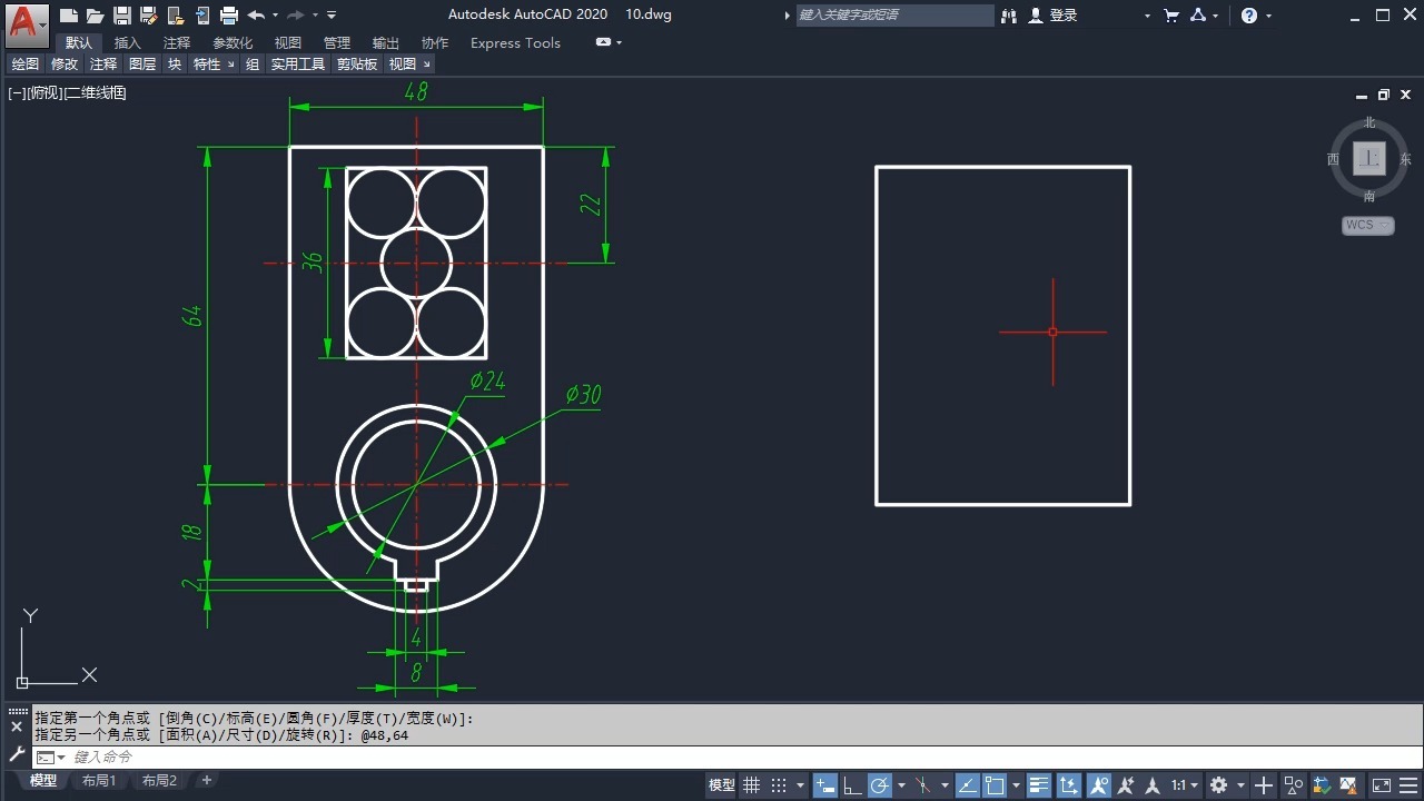 CAD对齐缩放的使用方法,这功能和缩放有异曲同工之妙,使用起来很方便