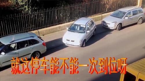 汽车倒车,侧方位停车手法不熟,好车位停个稀烂