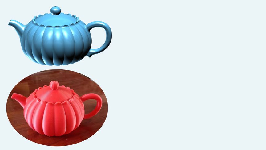 橘瓣形紫砂壶(二)#丁老师3DOne建模教学#3d打印