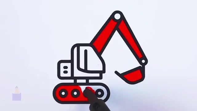 儿童简笔画:混泥土汽车,图颜色有右脑开发