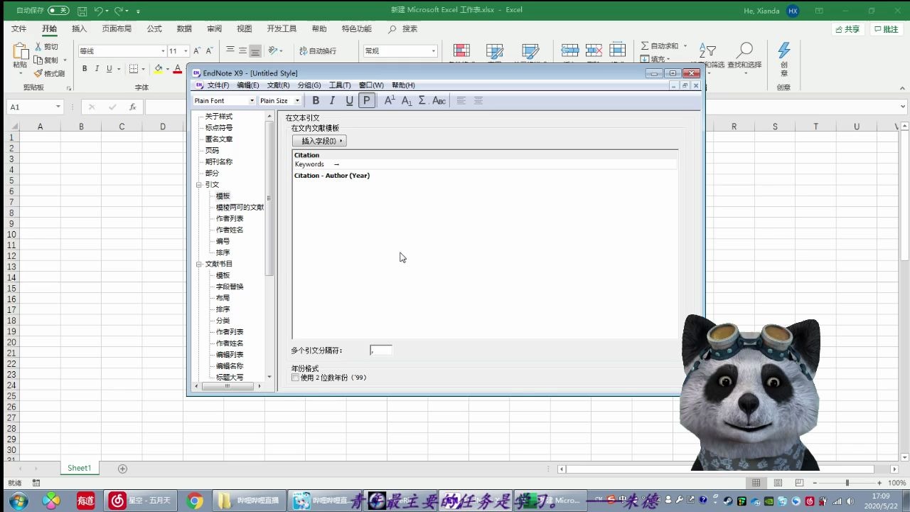 Endnote统计参考文献的信息导出到Excel,以关键词为例