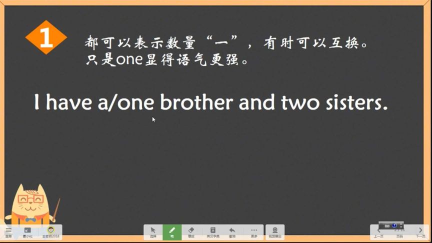 英语中表示一个a(an)与one的用法,要掌握用法,同学们认真听一次