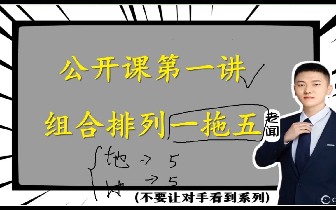 老闻判断第二期-判断推理一拖五思维技巧 组合排列技巧 一拖五都是...