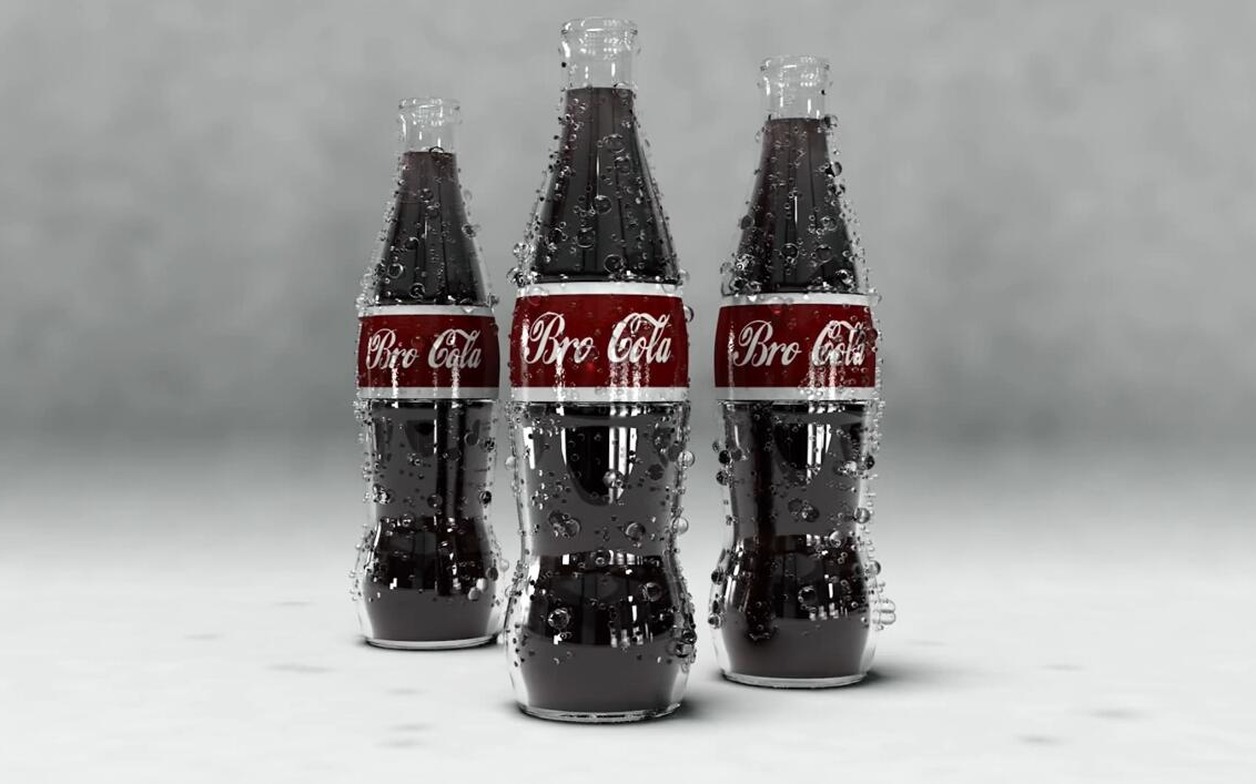 C4D可口可乐玻璃瓶渲染教程 Rendering A Cola Bottle With ...