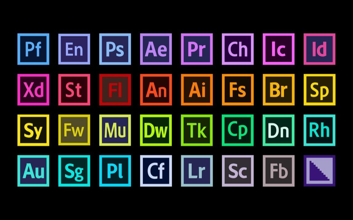 Adobe全家桶都有哪些软件?(中文字幕)
