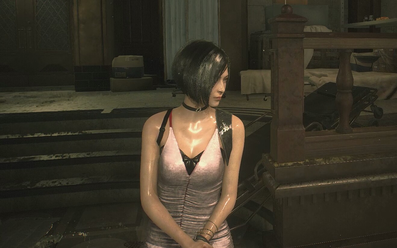 附下载《生化危机2重制版》艾达王性感白色紧身裙MOD欣赏