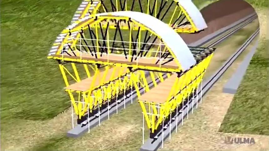 原来隧道混凝土浇筑是这样完成的啊!3D再现隧道支模浇筑施工