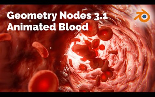 blender静脉血细胞流动动画