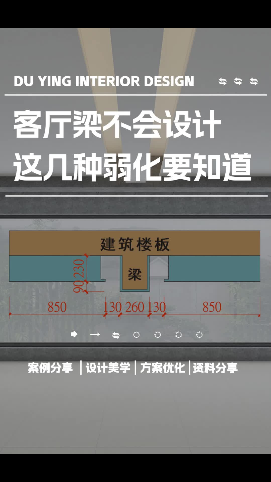 客厅梁不会设计,试试这几种方法#室内设计 #设计师 #设计分享 #设计...