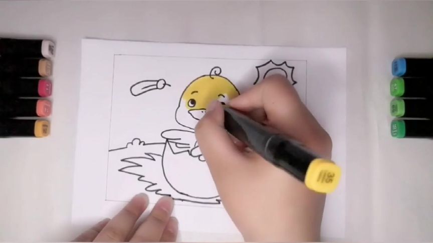 刚出壳得丑小鸭要怎么画,快和我一起边学边画吧,步骤非常简单