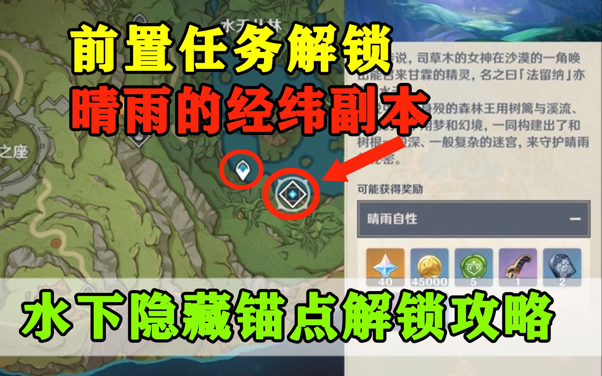 原神须弥 晴雨的经纬副本秘境开启解密 前置任务森林书和水天供书!_...