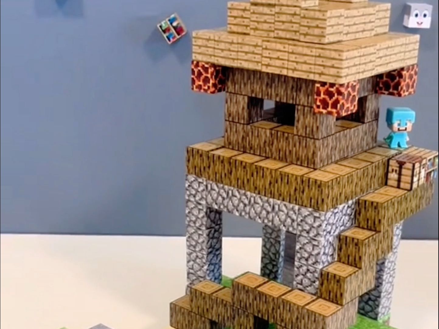 我的世界磁力积木玩具沉浸式解压体验!_我的世界