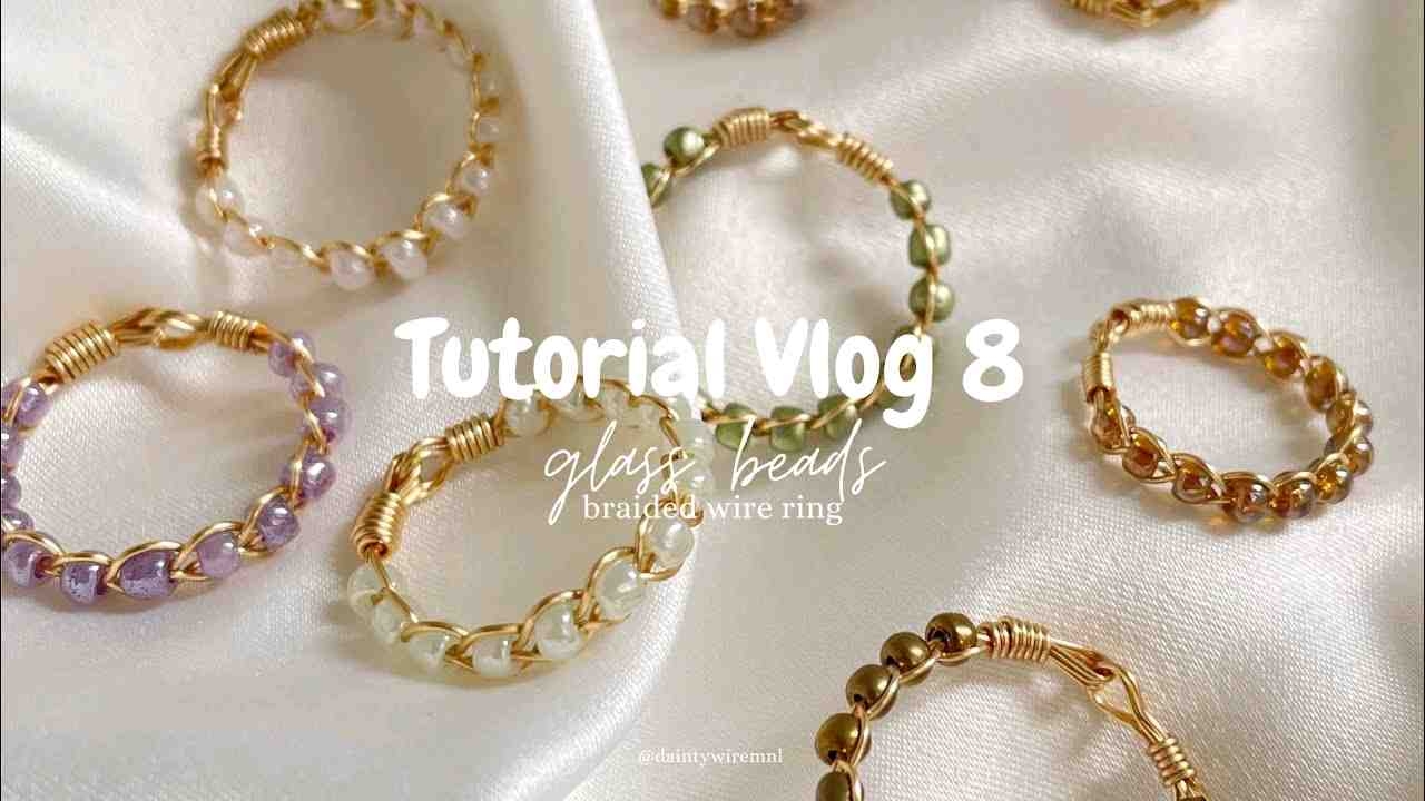 金属绕线串珠戒指教程